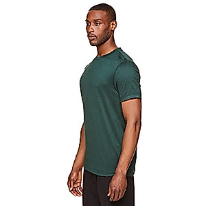 Gaiam Men's Athletic Yoga T-Shirt - Moisture Wicking Gym Training and Workout Shirt - Everyday Pine Grove Heather, X-Large