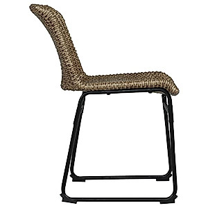 Signature Design by Ashley Outdoor Amaris Resin Wicker Patio Chair, 2 Count, Brown