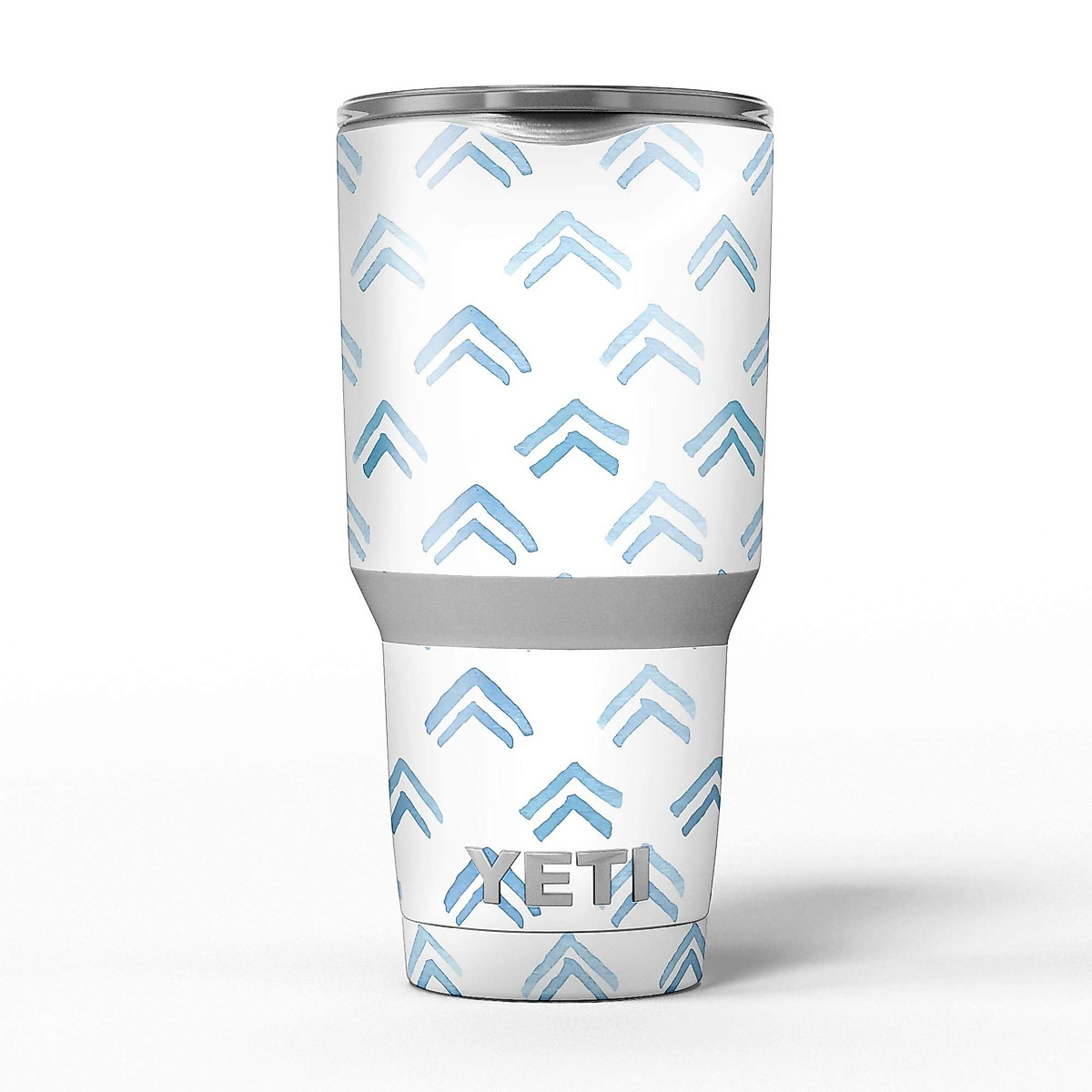 Design Skinz The Blue Upwards Arrow Pattern - Skin Decal Vinyl Wrap Kit Compatible with The Yeti Rambler Cooler Tumbler Cups