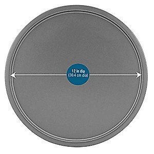 G & S Metal Products Company OvenStuff Nonstick 12” Pizza Pan, 2-Piece Set, Gray