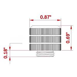 Dracaena 6 pack G1/4” thread to OD 14mm Hard tube compression fitting, anti-off adapter for Computer water cooling system, Black