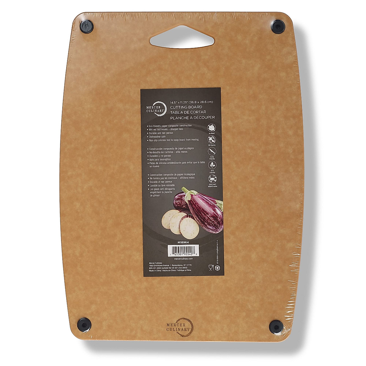 Mercer Culinary Composite Cutting Board 14 9/16" x 10 13/16" with Silicone Feet