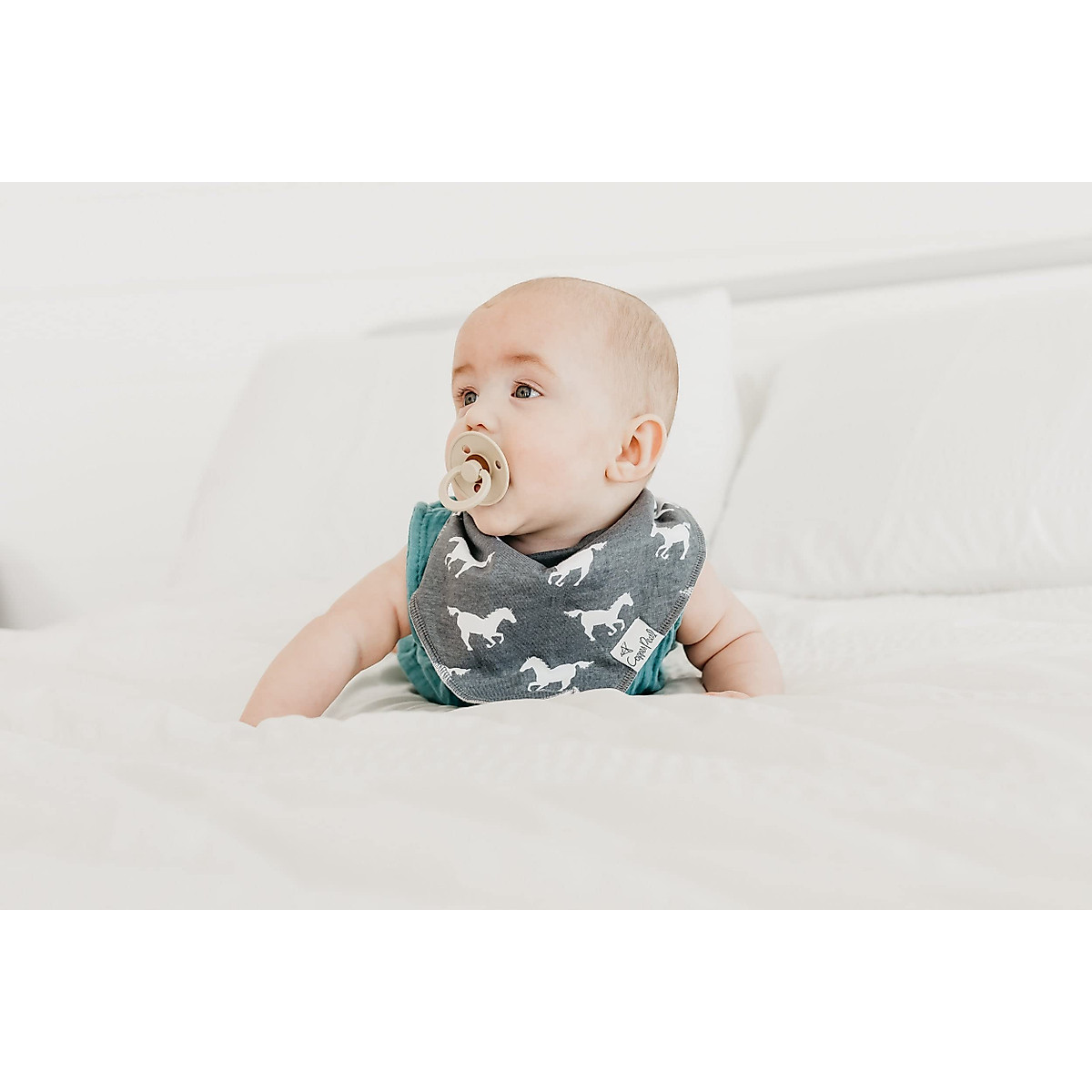 Copper Pearl Baby Bandana Bibs - 4 Pack Soft Cotton Baby Bibs for Drooling and Teething, Absorbent Drool Bibs for Baby Girl and Boy, Adjustable to Fit Newborns to Toddlers, Tons of Styles (Westyn)