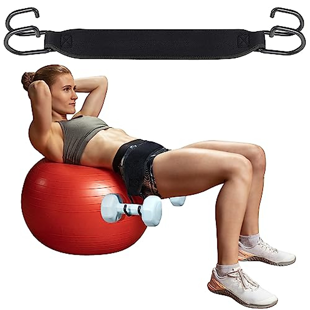 KUZARO Hip Thrust Belt, Glutes Workout Equipment Use with Dumbbells, Non-Slip Hip Belt Pad for Hip Thrusts, Glute Bridge, Squats, Lunges, Dips Exercise, at Home Gym Fitness Workout Must Haves