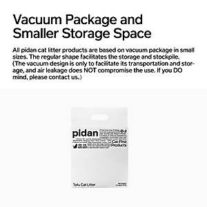 pidan Tofu Cat Litter Clumping,Flushable,Ultra Absorbent and Fast Drying, 100% Natural Ingredients Litter,Solubility in Water,Really Dust-Free,Less Scattering (5.3lb×2bags)