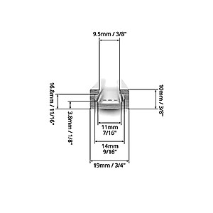 QWORK Aluminum T Track, 2 Pack 12 Inch Universal Double Cut Profile T Track, with Predrilled Mounting Holes and Screws, Woodworking and Fixtures, for Drill Press Table, Router Table