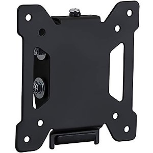 Mount-It! Tilting TV Wall Mount Bracket for Small TV and Computer Monitors, Low-Profile Design with Quick Release Function, Fits 24, 27, 30 and 32 Inch Screens Up to VESA 100, 44 Lbs Capacity, Black