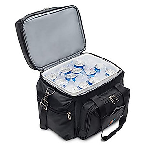 XXX-Extra Large Multiple Meals Cooler Bag (14x13x9.5 in) with Leakproof Hard Liner Bucket. Two Insulated Compartment, Heavy Duty 1680D Fabric, Thick Insulation, Reinforced Stiches, Durable Zipper.
