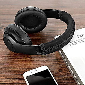 Geekria Headband Cover Compatible with Beats Studio 3, Studio 2 Headphones, Head Cushion Pad Protector, Replacement Repair Part, Sweat Cover, Easy DIY Installation No Tool Needed (Black)