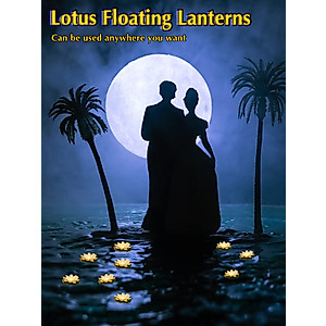 Hortsun 9 Pack Floating Pool Lights Lotus Flower Lantern Artificial Foam LED Lifelike Pool Lights Battery Operated Pool Lantern Pond Decoration(White, Yellow Light, 3.94 Inch)