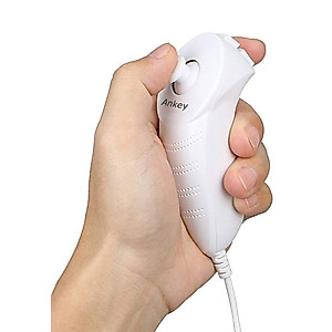 Ankey 2Packs Nunchuck Controller Remote Replacement for Nintendo Nunchuk Wii Wii U Console White