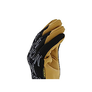 Mechanix Wear: The Original Material4X Synthetic Leather Work Gloves with Secure Fit, Abrasion Resistant, Added Durability, Safety Gloves for Men, Multi-Purpose Use (Brown, Large)
