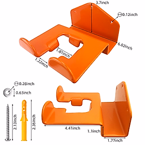 OSROENE Weedeater Hanger, 2 Pack Weed Eater Hanger for Garage Wall, Heavy Duty Weed Wacker Hooks for Garage, Garage Organization Garage Storage Shed Organizer Mounted Grass Trimmer Rack