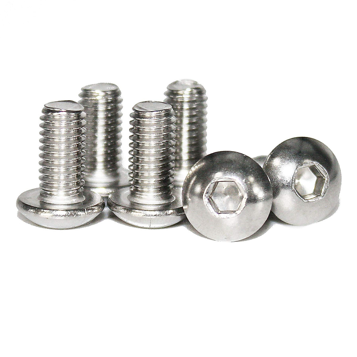 100 Pcs M4-0.70 x 6mm Button Head Socket Cap Bolts Screws, 18-8 Stainless Steel, Allen Hex Drive, ISO 7380, by Fullerkreg,Come in a Plastic Case