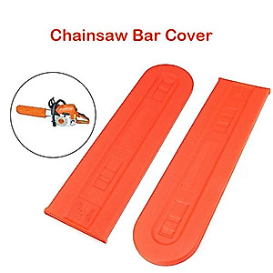 Chainsaw Scabbard Plastic Durable Chainsaw Bar & Chain Protective Cover Protect Scabbard Universal 20'' 2PCS