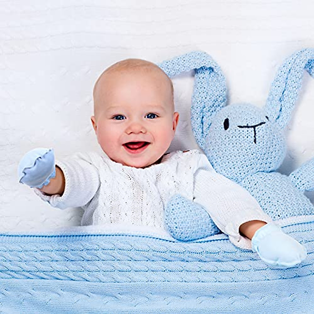 Newborn Baby Gloves Infant No Scratch Elastic Wrist Infant Soft Gloves Baby Mittens for 0-6 Months Baby Girls Boys (Cool Style,24 Pairs)