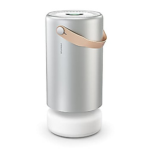 Molekule Air Pro | Air Purifier for Large Rooms up to 1000 sq. ft. w/PECO-HEPA Tri-Power Technology, for Allergens, Smoke, Mold, Bacteria, Viruses & Pollutants for Clean Air - Silver, Alexa-Compatible
