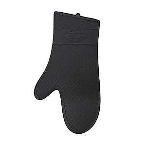 RITZ Food Service RZS685BK17 Silicone Oven Mitt, 685-Degree Heat Threshold, 17-Inch, Black