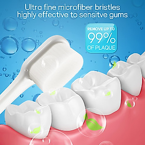 B Rush Extra Soft Toothbrush, Ultra Soft Toothbrush for Sensitive Gums, 20k Nano Floss Bristles Soft Toothbrushes for Pregnant Women, Elderly and Gum Sensitivity, Oral Care Brushes,Pack of 2