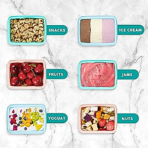 Tanjiae Silicone Snack Containers for Kids, Leak Proof Microwavable Small Tupperware Lunch Box Containers with Lids for Toddlers, 1 Cup BPA Free Freezer Molds for Soups/Baby Food Storage (13.5oz)