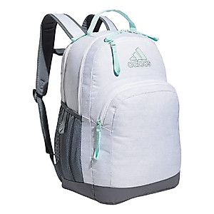 adidas Adaptive Backpack, Jersey White/Semi Flash Aqua Blue, One Size
