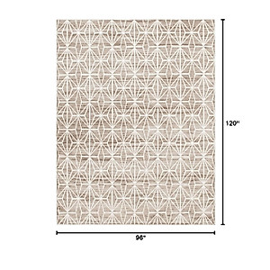 Unique Loom Uptown Collection by Jill Zarin Collection Geometric Modern Brown Area Rug (8' 0 x 10' 0)