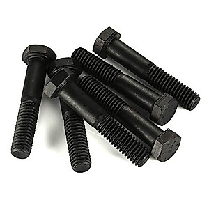 1/4-20 x 2“ Hex Head Screw Bolt, Half Threaded, Alloy Steel Grade 8.8, Black Oxide Finish, Quantity 20