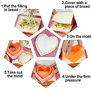 Sandwich Cutter and Sealer, 22 Pcs Uncrustable Sandwich Maker for Kids, Decruster Sandwich Maker, Bread Cookie Cutters for Kids Lunch Box (Multi)