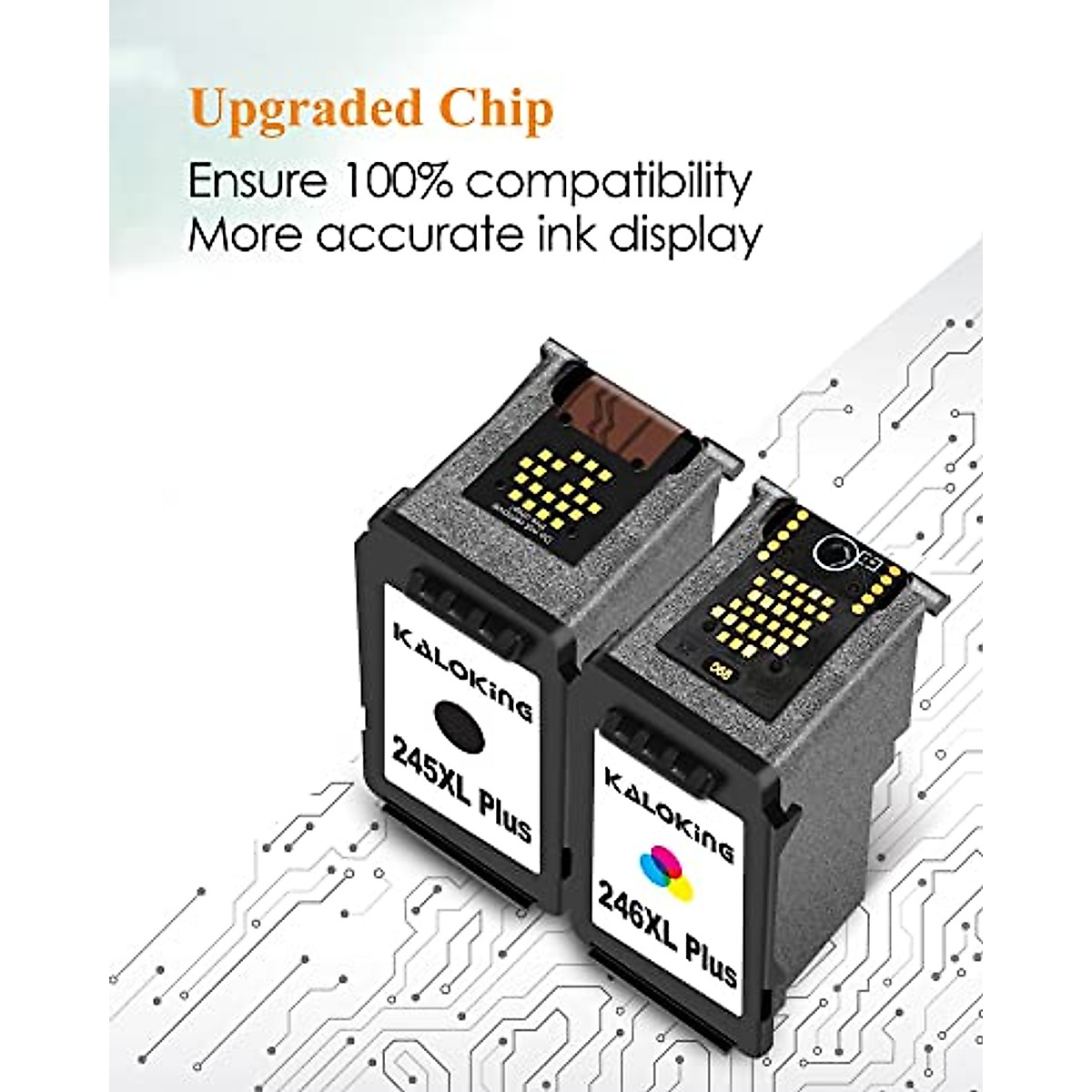 Remanufactured Ink Cartridge Replacement for Canon 245 246 XL Plus PG-245XL CL-246XL Combo Pack for Cannon PIXMA MX490 MG2522 MG2920 MG2922 TS302 (2 Pack)