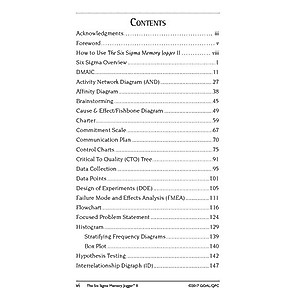 Six Sigma Memory Jogger II: A Pocket Guide
