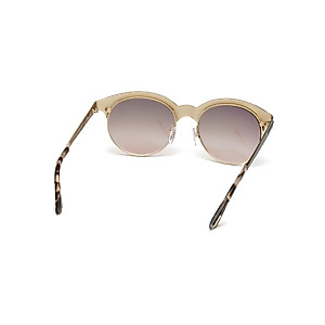 Tom Ford Oval Sunglasses TF438 Angela 01F Black/Gold/Havana FT0438