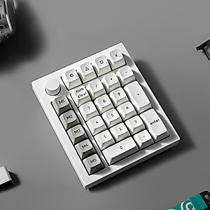 Keychron Q0 Max Wireless Custom Mechanical Numpad, 2.4 GHz/Bluetooth 5.1/Wired QMK Number Pad, RGB Hot-Swappable with Gateron Brown Switch for Laptop Mac Windows Linux - White