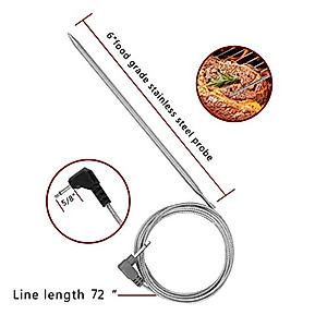 Stanbroil Thermometer Probe with Clips, Set of 2 Waterproof Meat Probe Replacement for Maverick ET-732/733 and Ivation IVA-WLTHERM IVAWT738