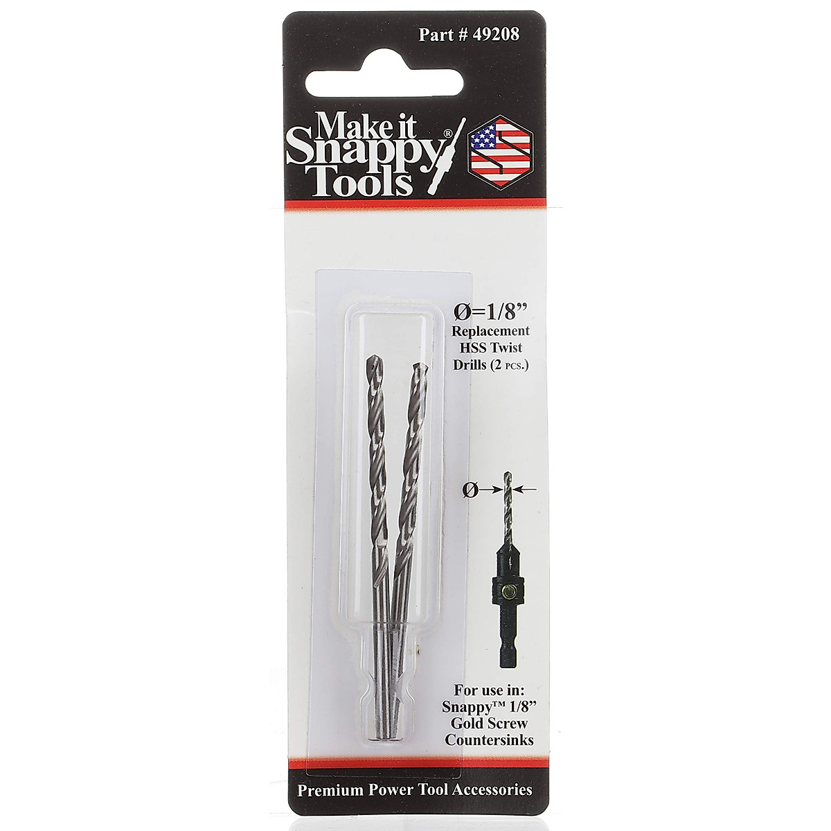 Make it Snappy Tools 1/8 Inch Replacement HSS Drills (2 Pcs.) #49208