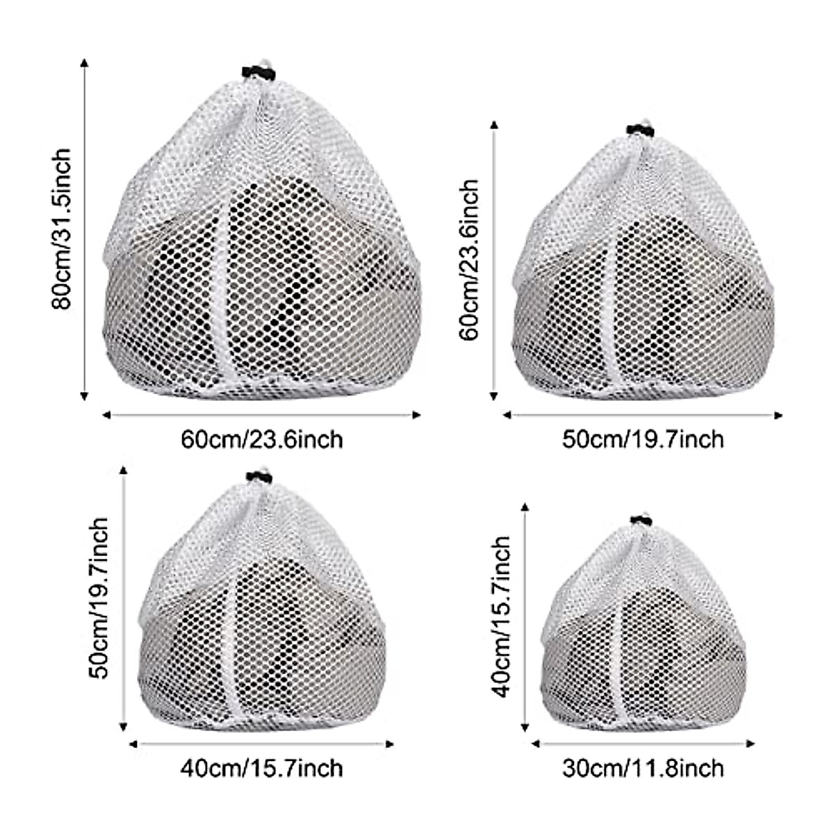 Classycoo Mesh Laundry Bags, 4pcs Wash Bag for Underwear and Lingerie, net laundry bag,laundry bags mesh wash bags, lingerie bags for washing delicates, delicates bag for washing machine（4 sizes）
