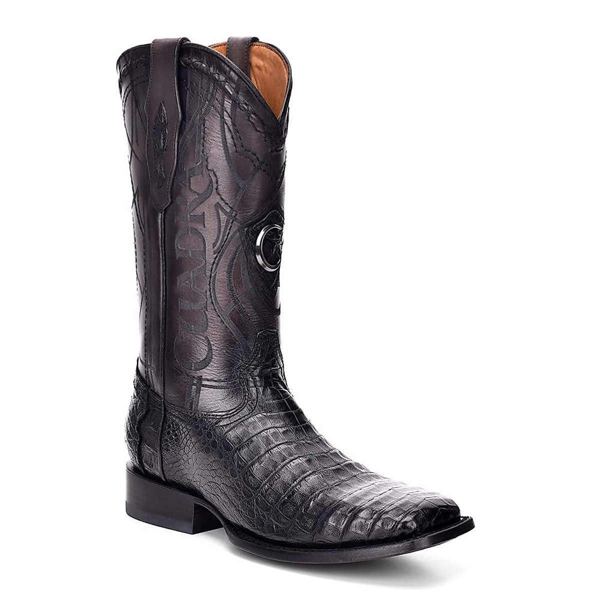 Cuadra 1E1OFY Crocodile Fuscus Rodeo Western Boots (Black, numeric_11)