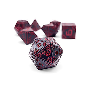 Norse Foundry Metal Space Dice - Red Giant