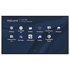 ViewSonic CDE6530 65" 4K UHD Wireless Presentation Display 24/7 Commercial Display with Portrait Landscape, HDMI, USB, USB C, WiFi/BT Slot, RJ45 and RS232