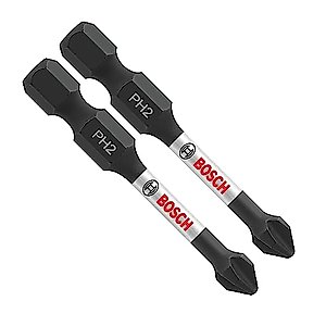 BOSCH ITPH2205 5-Pack 2 In. Phillips #2 Impact Tough Screwdriving Power Bits