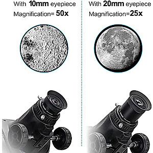 Telescope 114AZ Newtonian Reflector Telescope for Astronomy Adults, Great Astronomy Gift for Kids Adults, Comes with Cellphone Adapter & 1.25 Inch 13% T Moon Filter