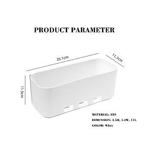 ICCGBHGO Under Sink Organizer and Storage, Kitchen Bathroom Under Sink Cabinet Sliding Pull Out Storage Drawer Tray Caddy Organizer, Wall Mount Inside Cabinet Door Organizer Holder White (2PCS)