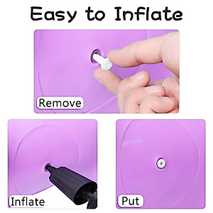 AOLIGE Bouncy Horse Animals for Toddlers 1-3 Dinosaur Hopping Toys for Kids Inflatable Toddler Bounce Toys Ride On Animal Hopper Toys with Pump (Purple)