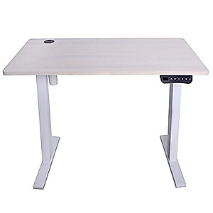 STORKING Electric Height Adjustable Standing Desk, Sit-Stand Home Office Desk with Memory Controller, Computer Workstations Computer Standing Desk with Splice Board (48 X 24, Oak)