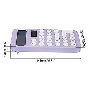 PATIKIL Cute Basic Calculator, Standard Function Portable Desktop Electronic Calculators Large 12 Digit LCD Display for Home Office, Light Purple