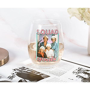 Silver Buffalo The Golden Girls Squad Goals Stemless Glass | Holds 20 Ounces
