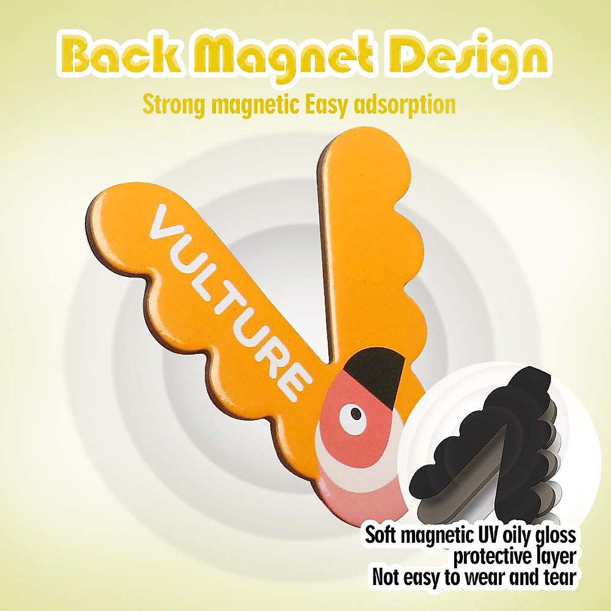 TSYAN Alphabet Magnets for Kids,Jumbo Magnetic Letters Animal Fridge Magnets Colorful ABC Educational Toy Set Preschool Learning Spelling Refrigerator Game for Toddler 3 4 5 Years Old Kids Boys Girls