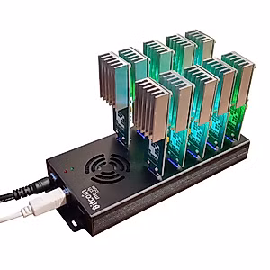 BitcoinMerch.com - 10 Port USB Hub 120W Powered USB 2.0 Charging Hub 12V 10A PSU for NewpPac, Antminer, Moonlander