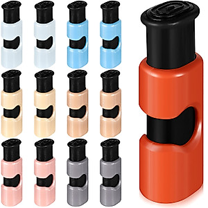 Layhit 32 Pcs Squeeze and Lock Bread Bag Clips Plastic Reusable Closure French Fry Bag Clips Non Slip Grip for Snack Frozen Food Fruit Storage, 2.3 Inch