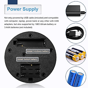 Hicarer Rotating Display Stand 360 Degree Motorized Rotating Turntable Display Stand with USB Power Cable for Photography Products and Shows, Black (PVC)