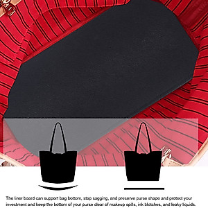 PH PandaHall 12x5 Black Felt Base Shaper, 2pcs Bag Bottom Shaper Pad Arc Corner Bag Liner Board Insert for Tote Leather Purse Handbag Crossbody Bag Backpack Canvas Travel Bag, 6mm Thick